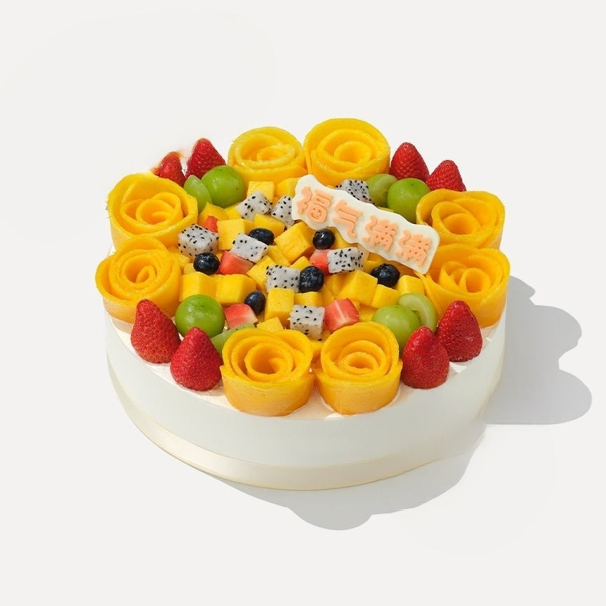 Fortune Blessed Fruit Cream Cake – SammyGift