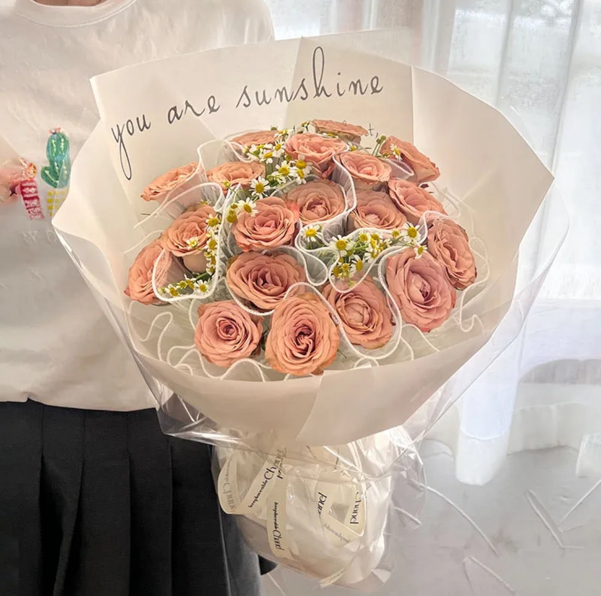 19 Cappuccino Roses Flower Bouquet – SammyGift